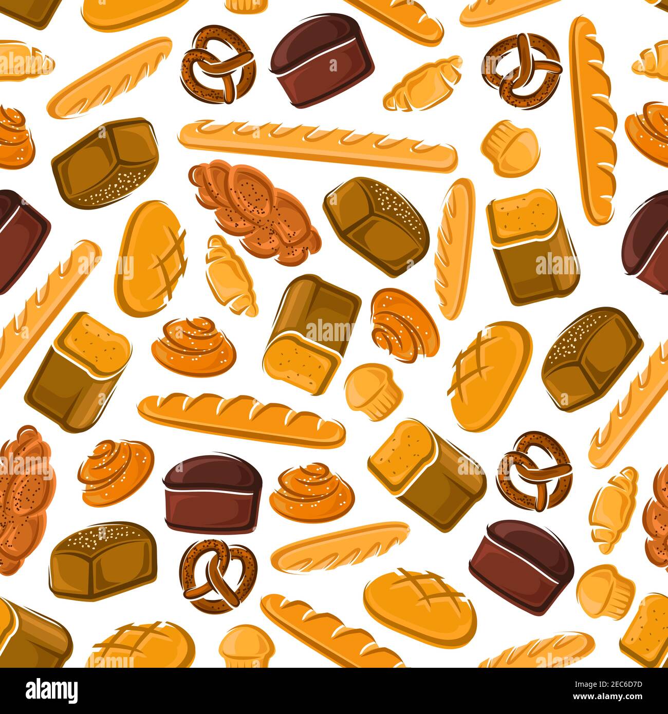 Bakery seamless vector background. Vector bake pattern wallpaper of ...