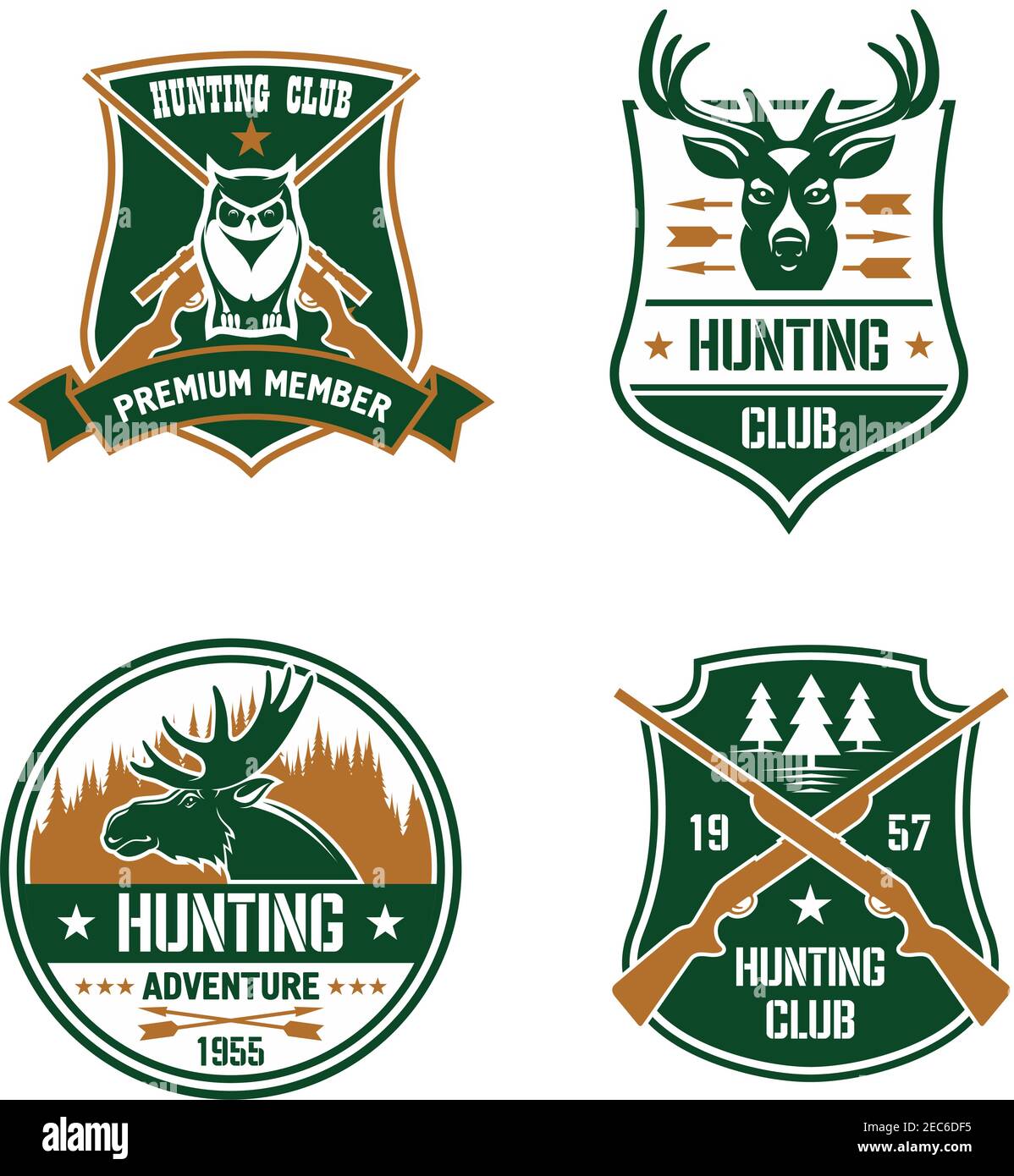 Hunting infographics set hi-res stock photography and images - Alamy