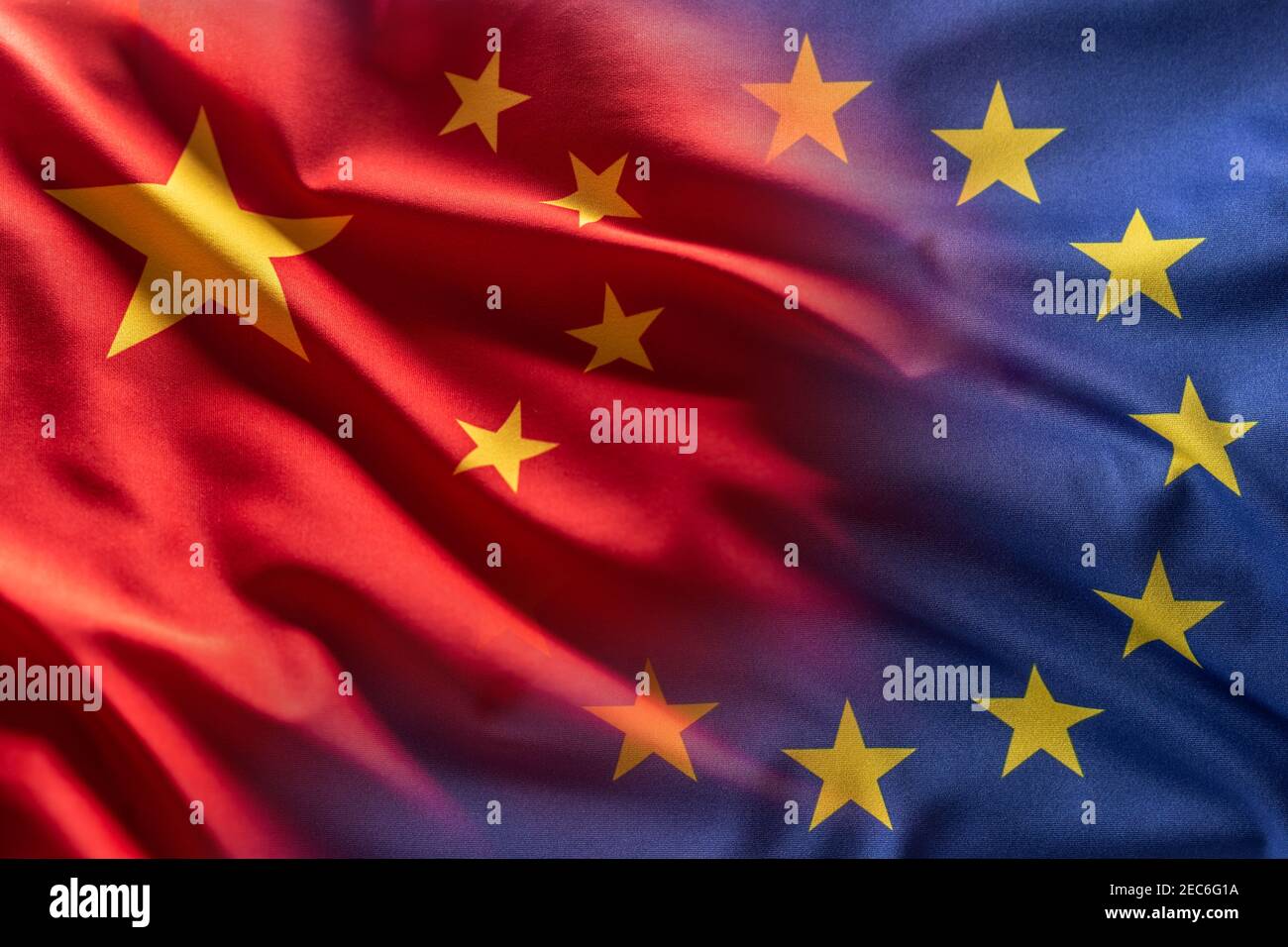 Eu china flag hi-res stock photography and images - Alamy