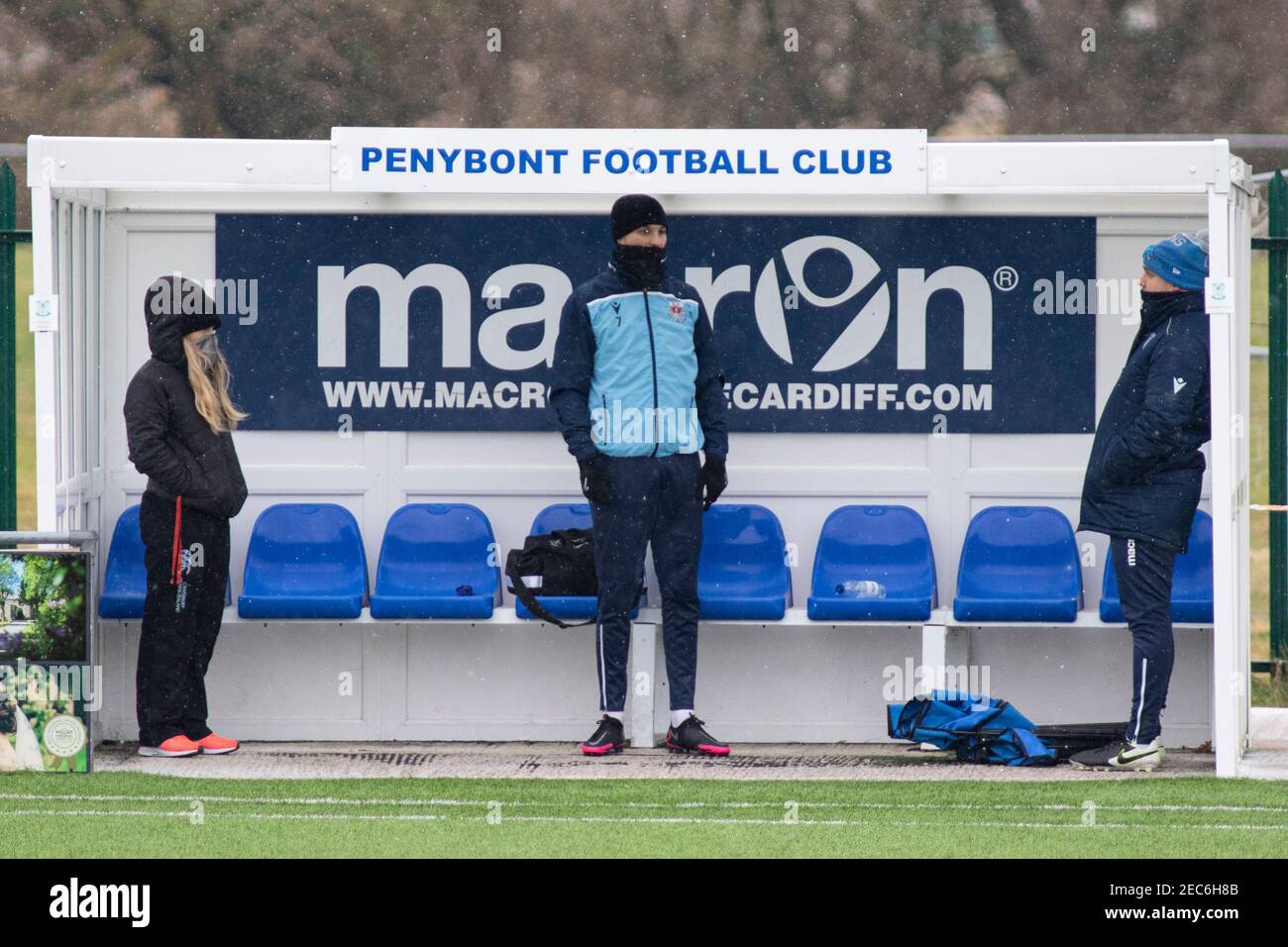 Penybont FC training session at Bryntirion Park on the 13th February ...