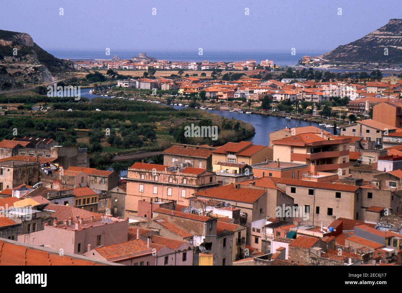 Bosa, Sardinia, Italy (scanned from colorslide Stock Photo - Alamy