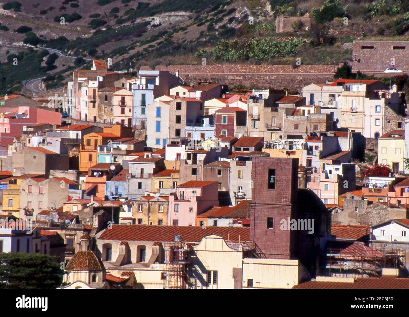 Bosa, Sardinia, Italy (scanned from colorslide Stock Photo - Alamy