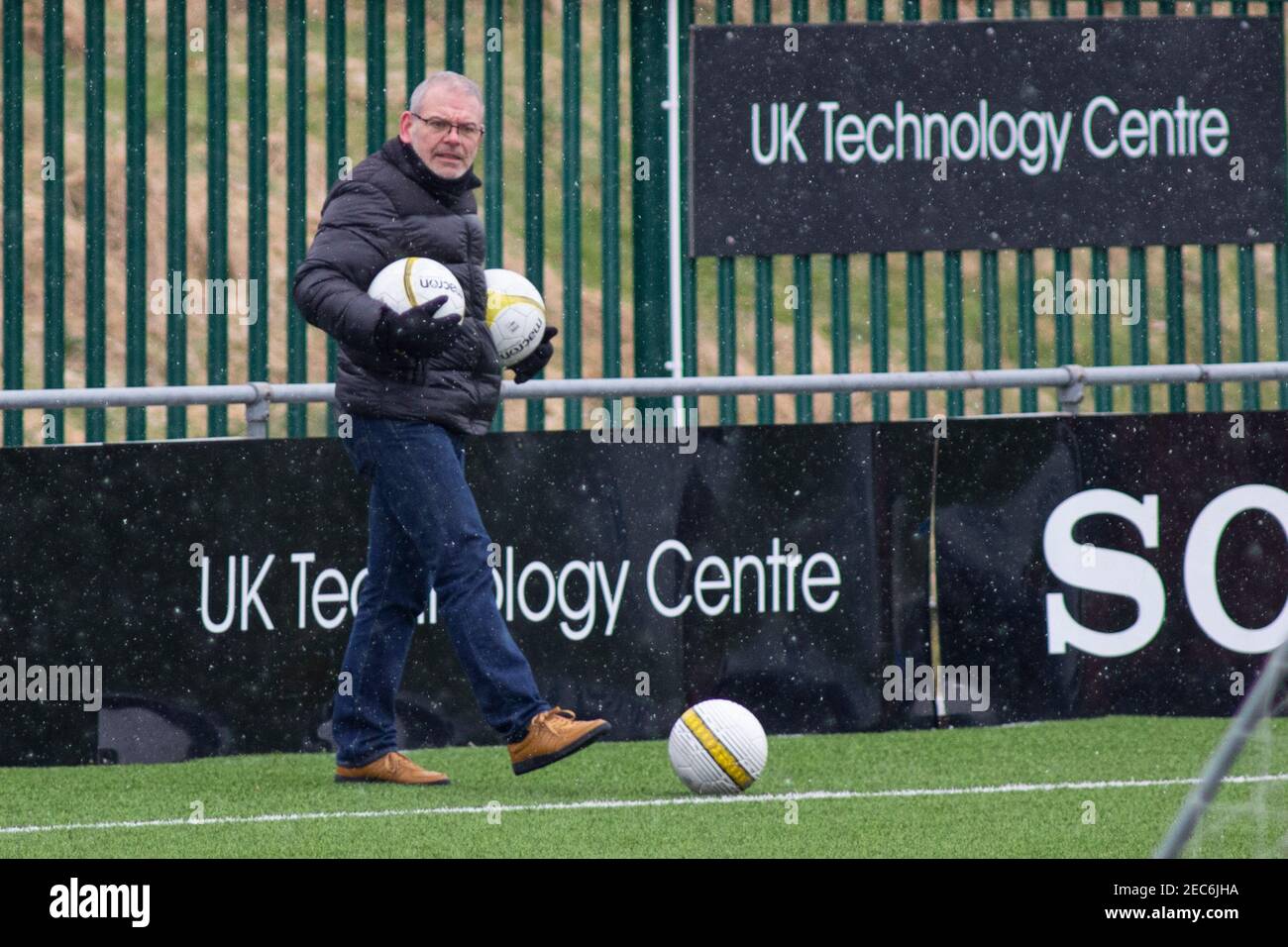 Penybont FC training session at Bryntirion Park on the 13th February ...