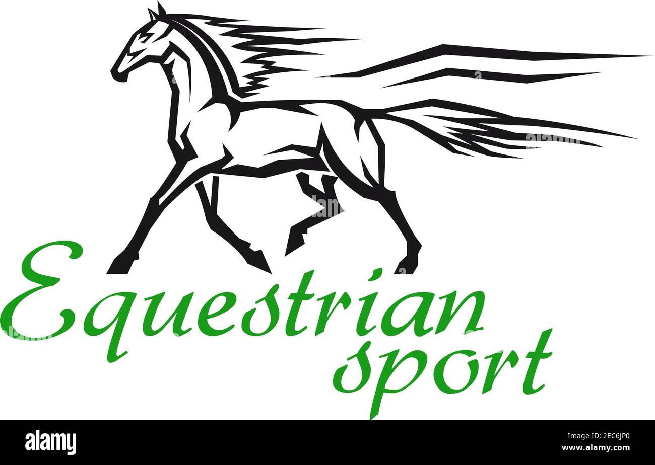 Horse racing and gambling symbol for equestrian sport design with ...