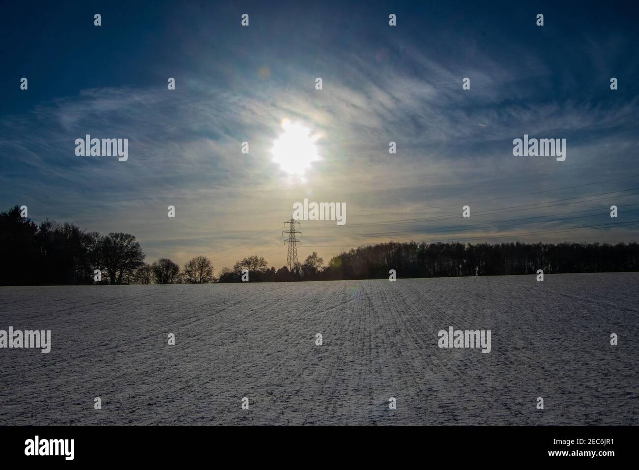 Sun rising snow countryside hi-res stock photography and images - Alamy