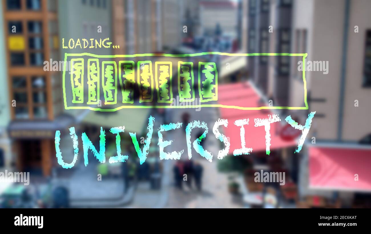 Street Sign the Direction Way to University Stock Photo - Alamy
