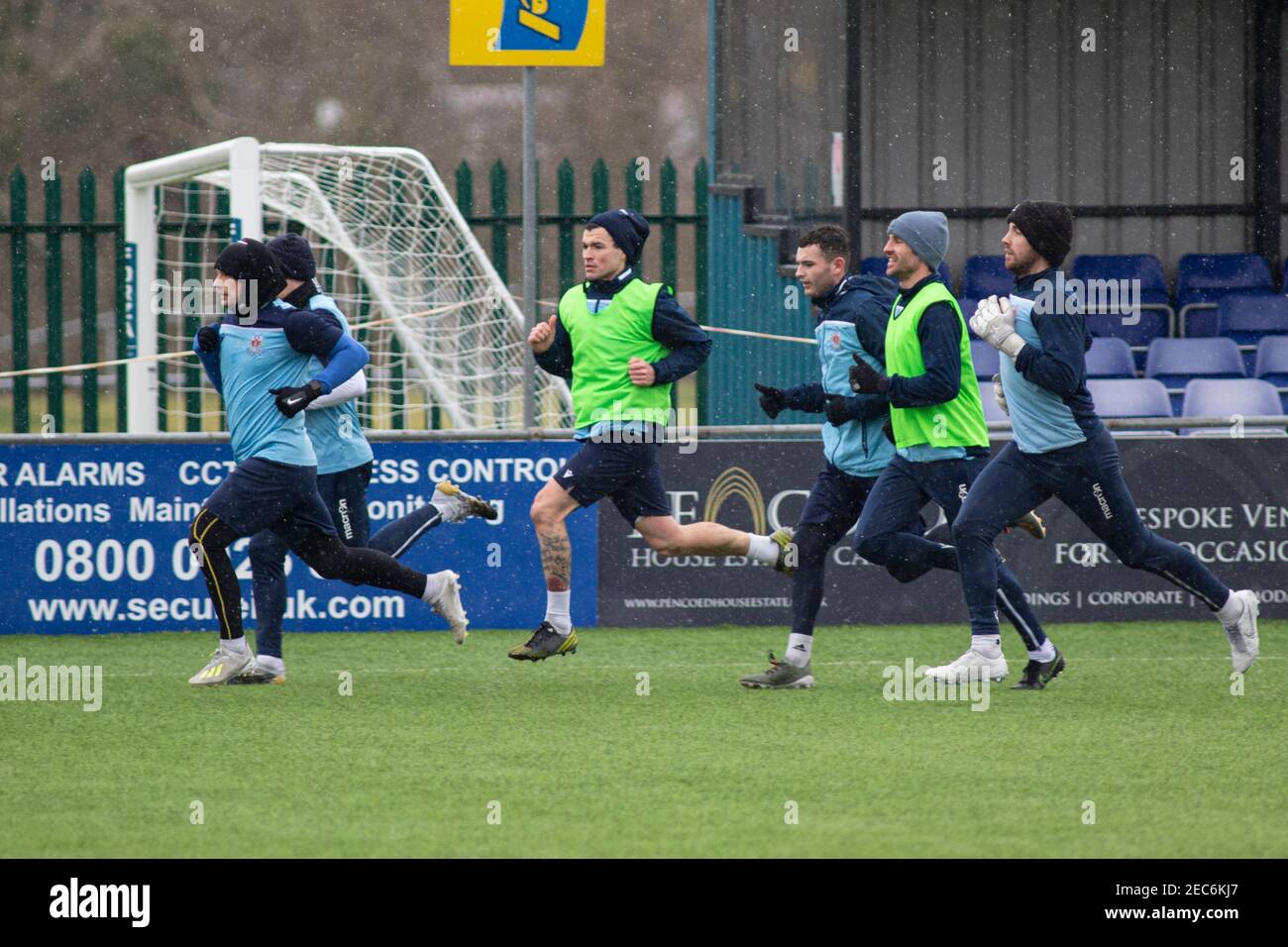 Penybont FC training session at Bryntirion Park on the 13th February ...