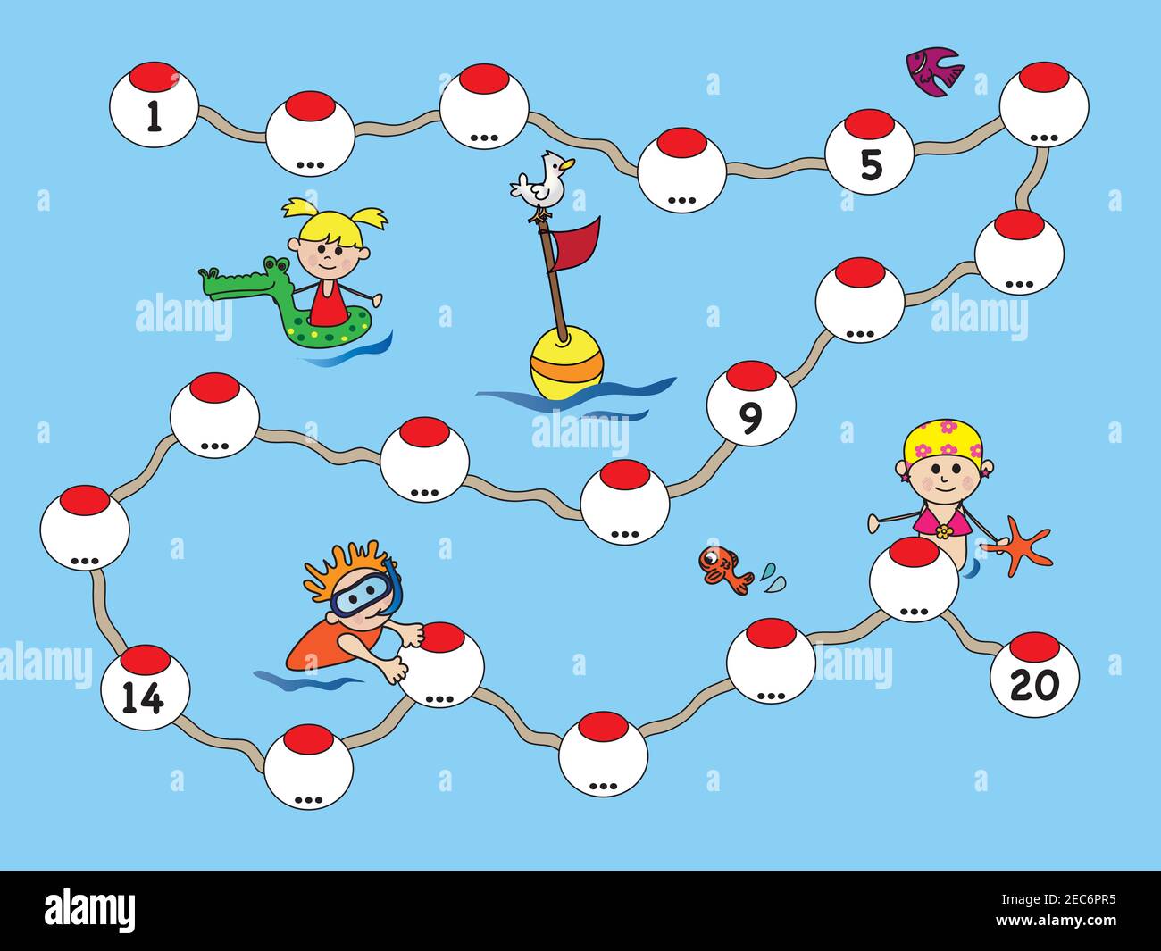 math game for kids: count to 20 Stock Photo - Alamy