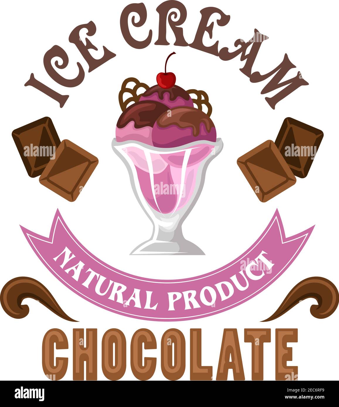 Ice dessert in restaurant Stock Vector Images - Alamy