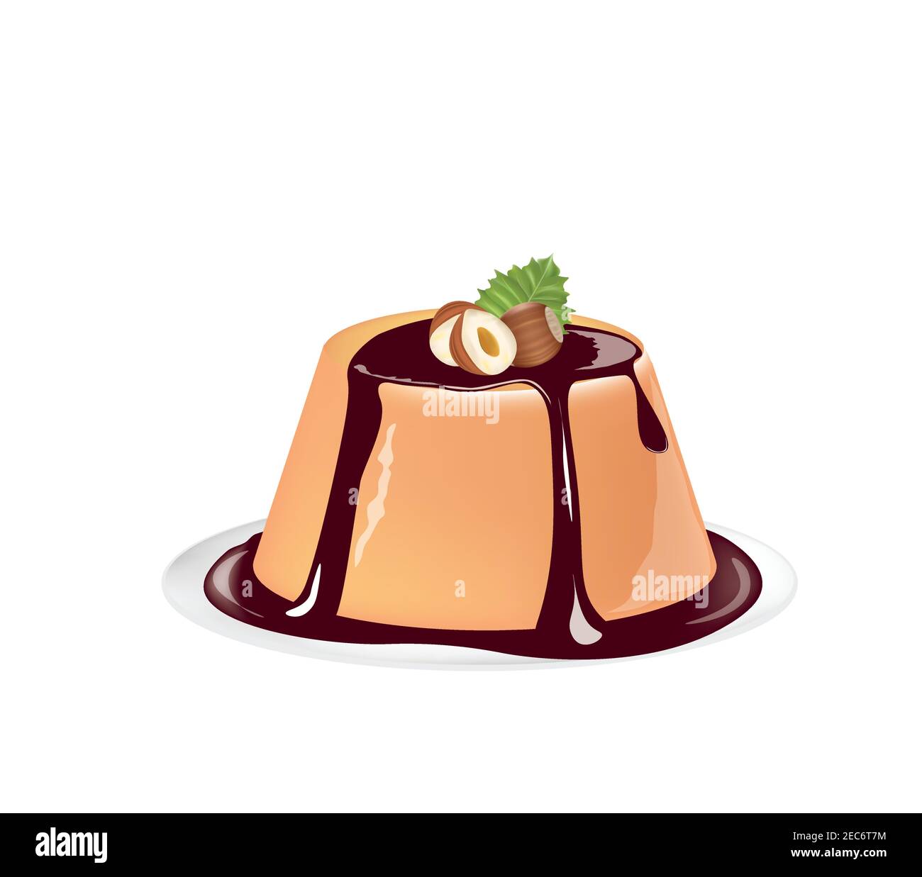 White dish chocolate sauce Stock Vector Images - Alamy