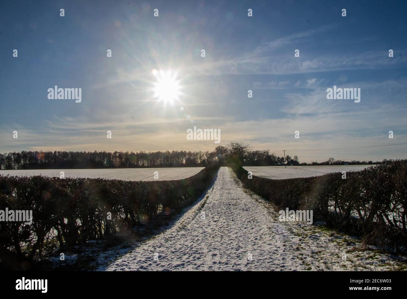 Sun rising snow countryside hi-res stock photography and images - Alamy