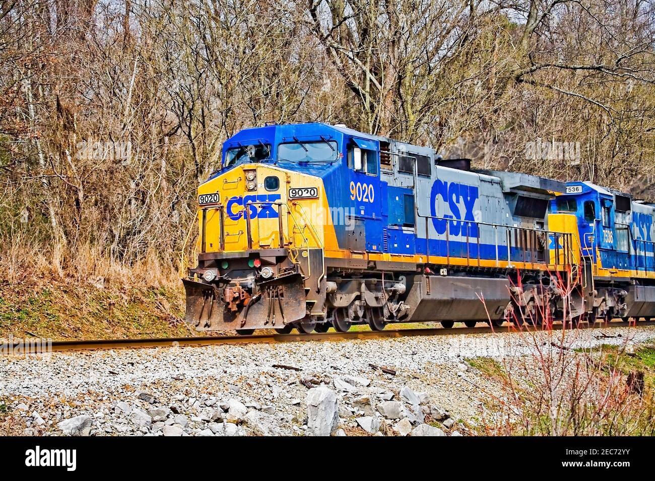 Train Moving Goods across Rural America Stock Photo - Alamy
