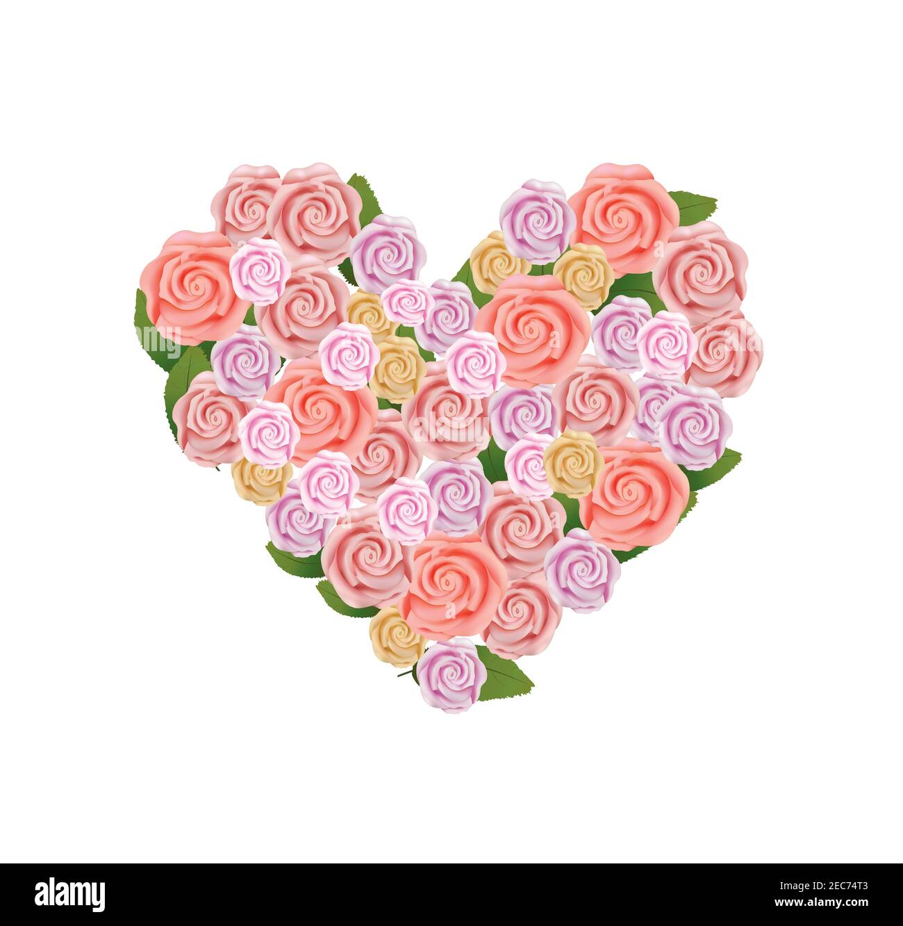 Heart from roses Stock Vector Images - Alamy