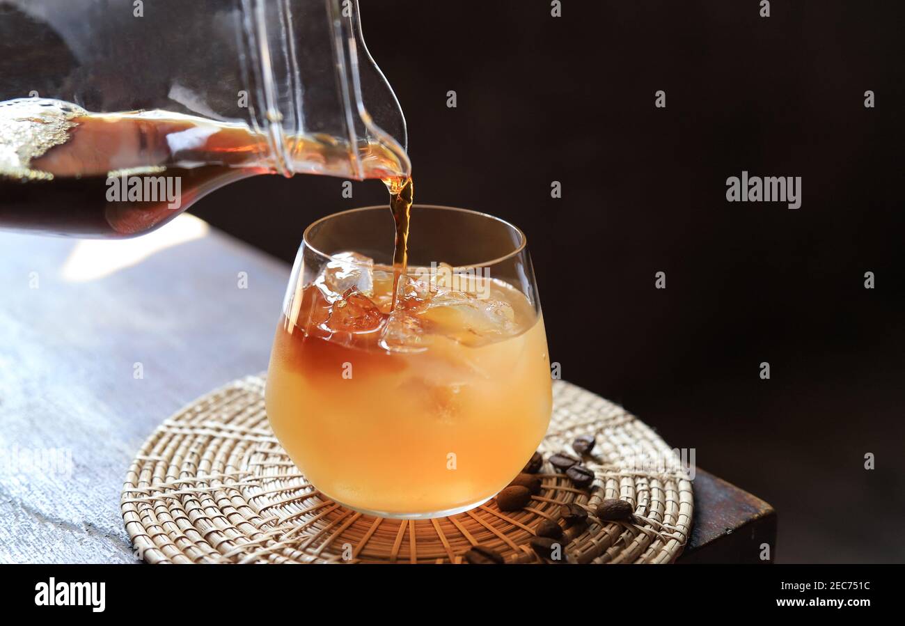 coffee mixed with orange juice for fresh drinking Stock Photo - Alamy