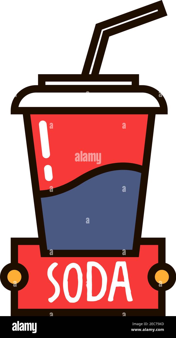 Soft drink drinks beverage plastic cup Stock Vector Images - Alamy