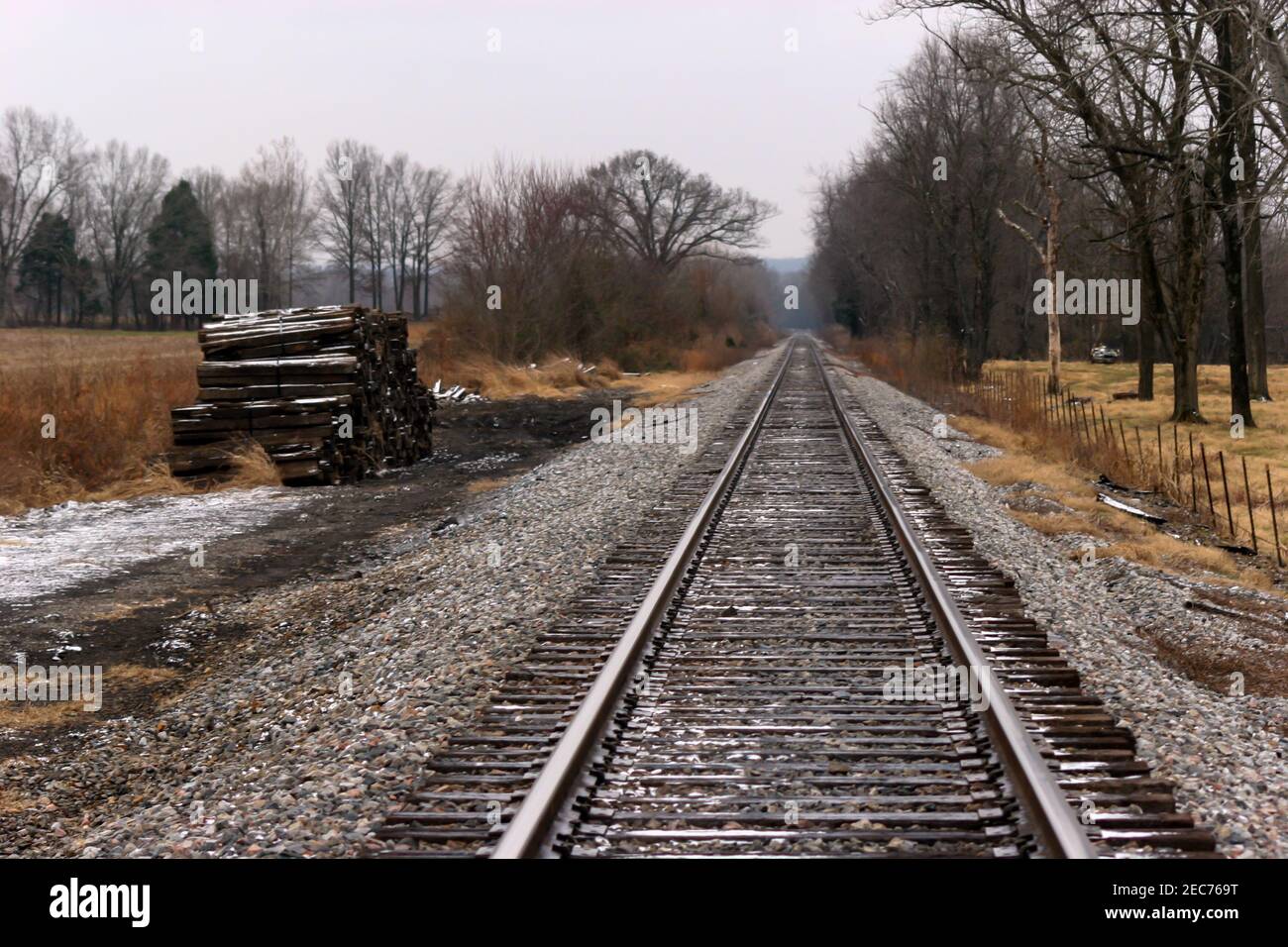 Rural Railroad Track Stock Photo - Alamy