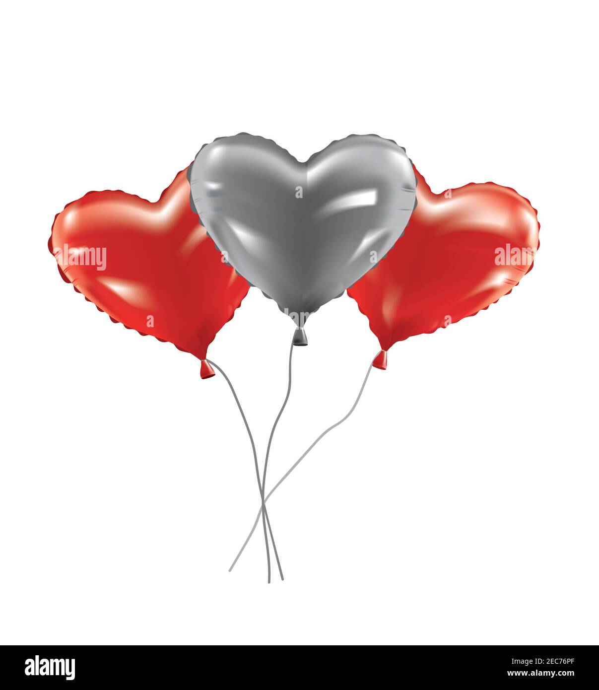Bright red love foil balloon Cut Out Stock Images & Pictures - Alamy