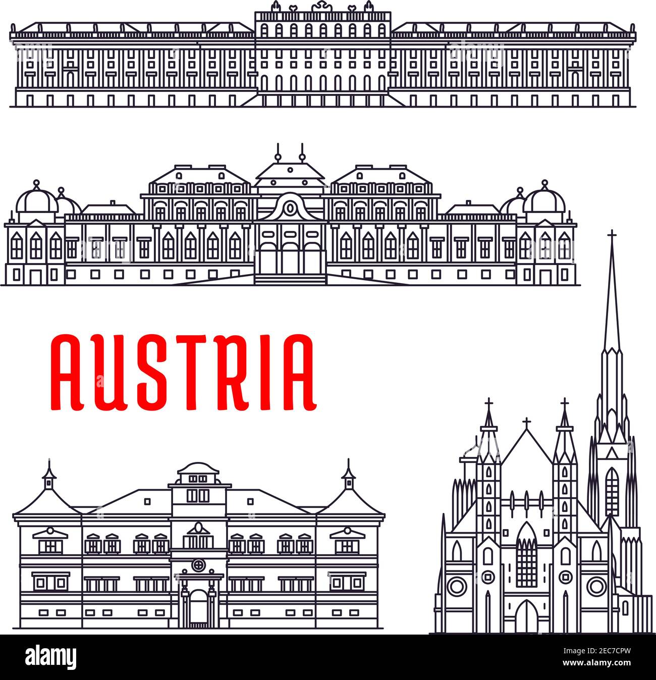 Austria vienna castle schönbrunn detail Stock Vector Images - Alamy