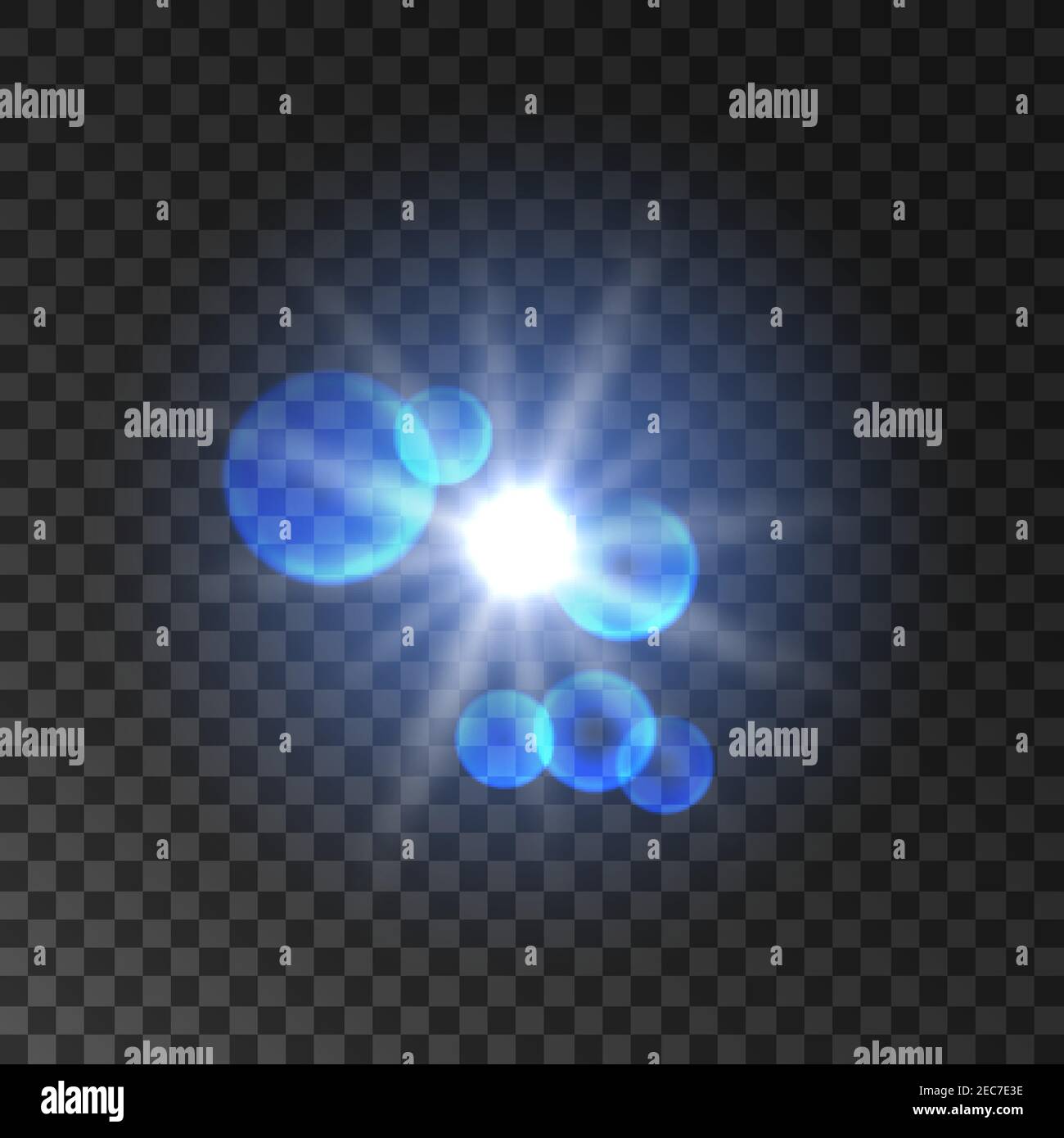 Spot light with halo and lens flare effect. Glowing light flash. Flashy ...