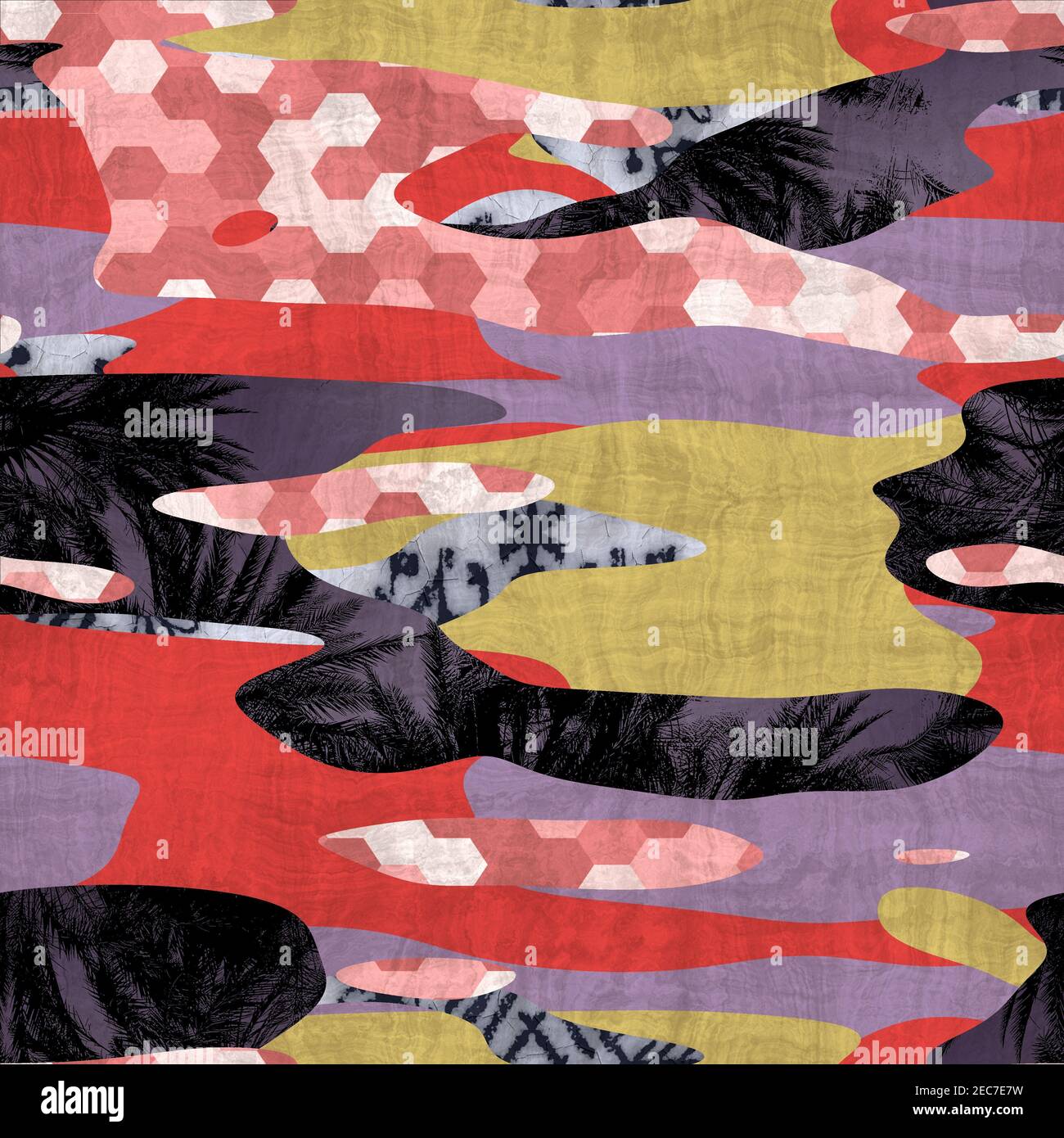 Seamless collage in camo shapes vivid montage Stock Photo - Alamy