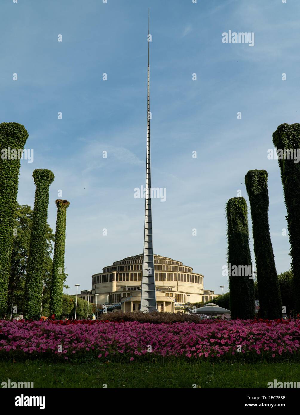 Millennium hall and spire from Wroclaw Stock Photo - Alamy