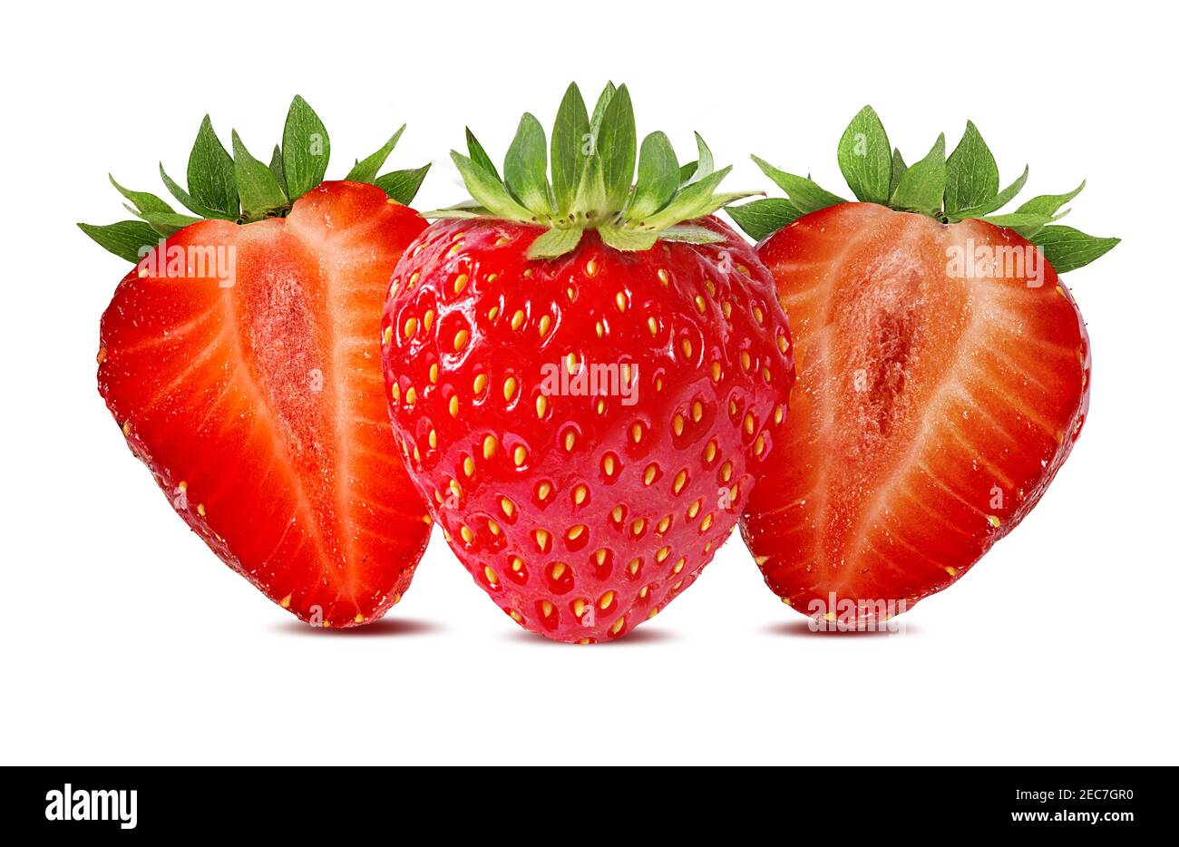 Ripe berry red strawberry Cut Out Stock Images & Pictures - Alamy