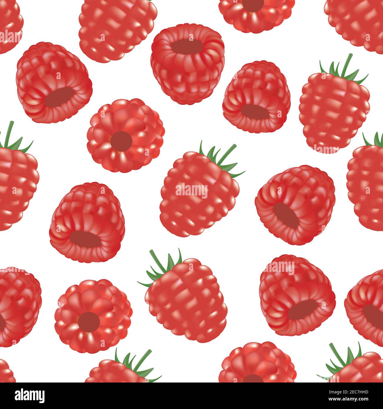 Raspberry seamless pattern. vector illustration Stock Vector Image ...