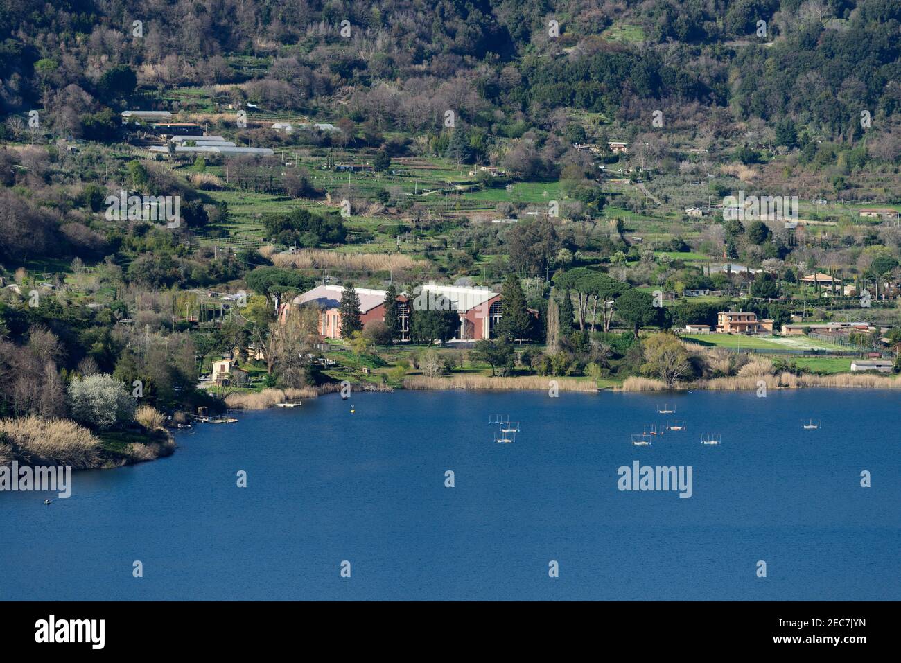 Lake Nemi (Italian: Lago di Nemi), a small volcanic lake in the region ...