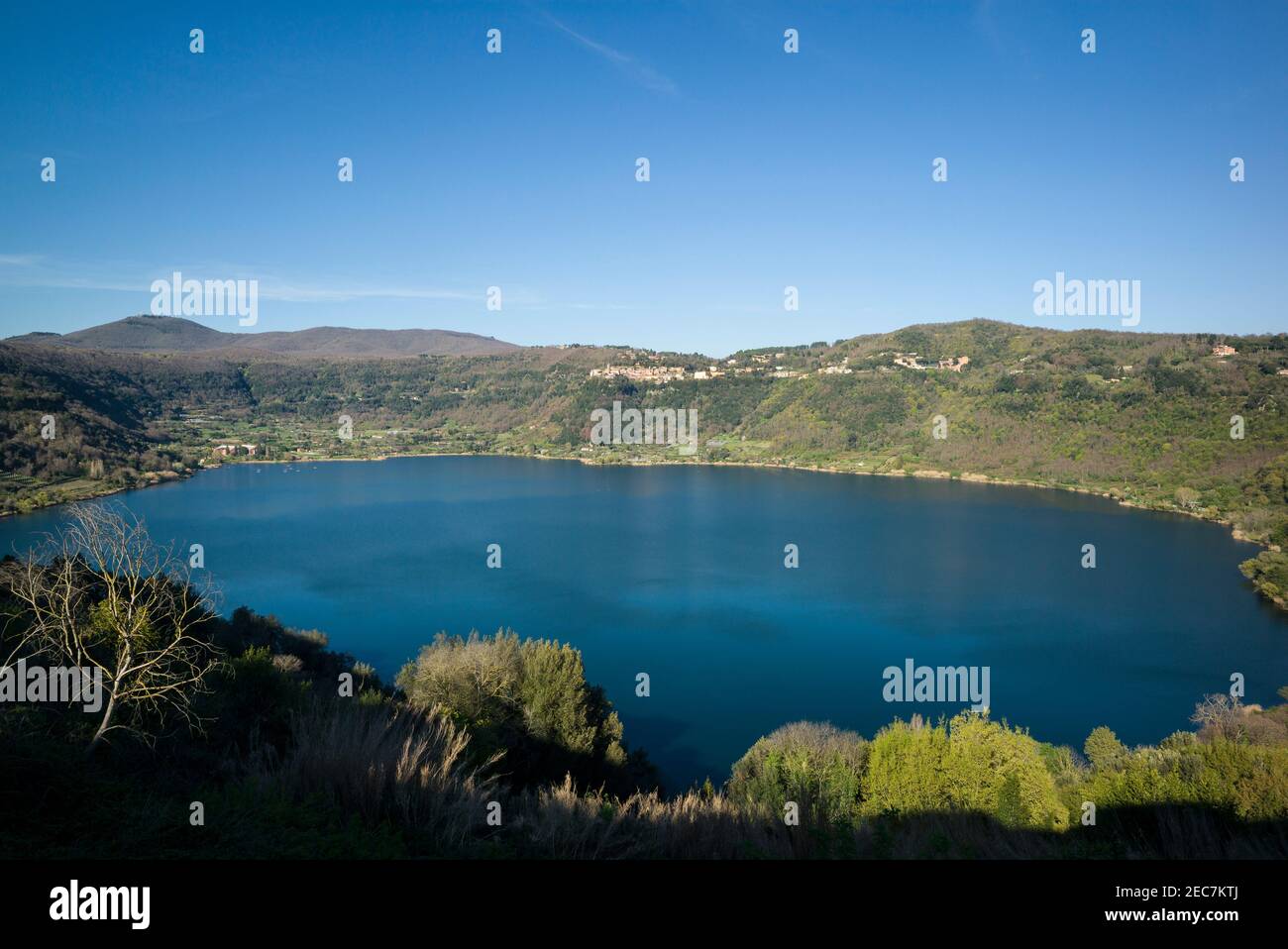 Lake Nemi (Italian: Lago di Nemi), a small volcanic lake in the region ...