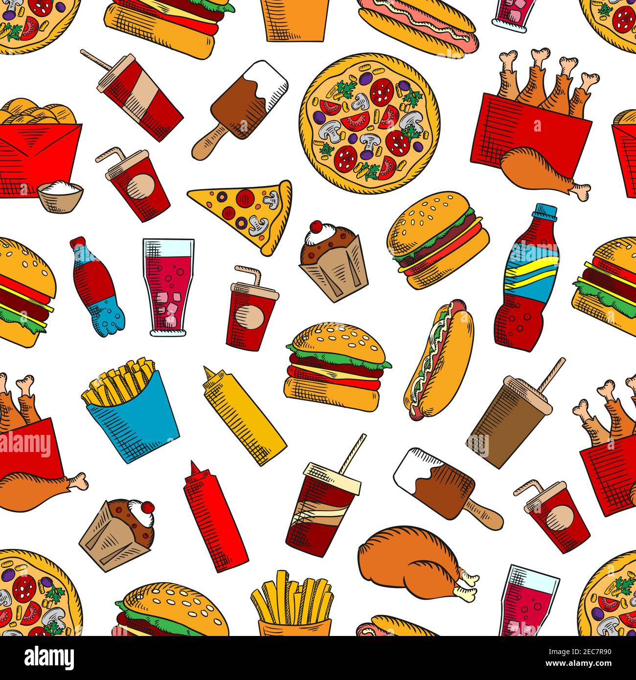 Chicken burger french fries coke hi-res stock photography and images ...