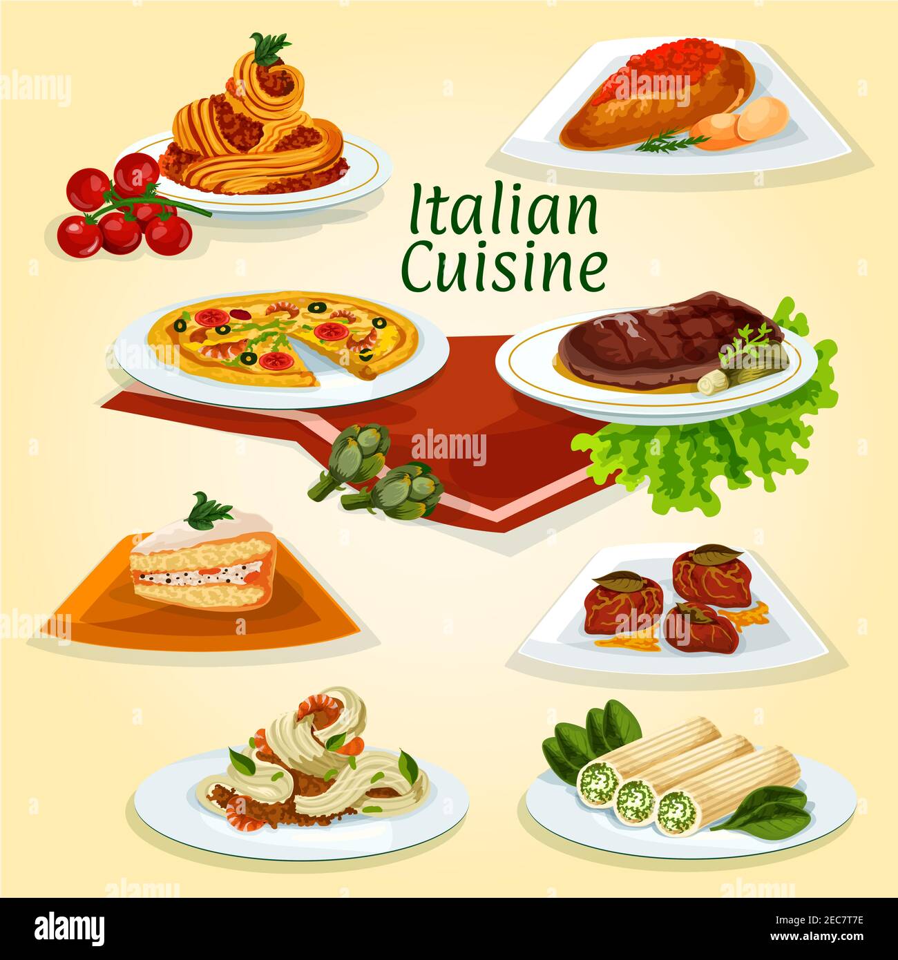 Milanese dishes Stock Vector Images - Alamy