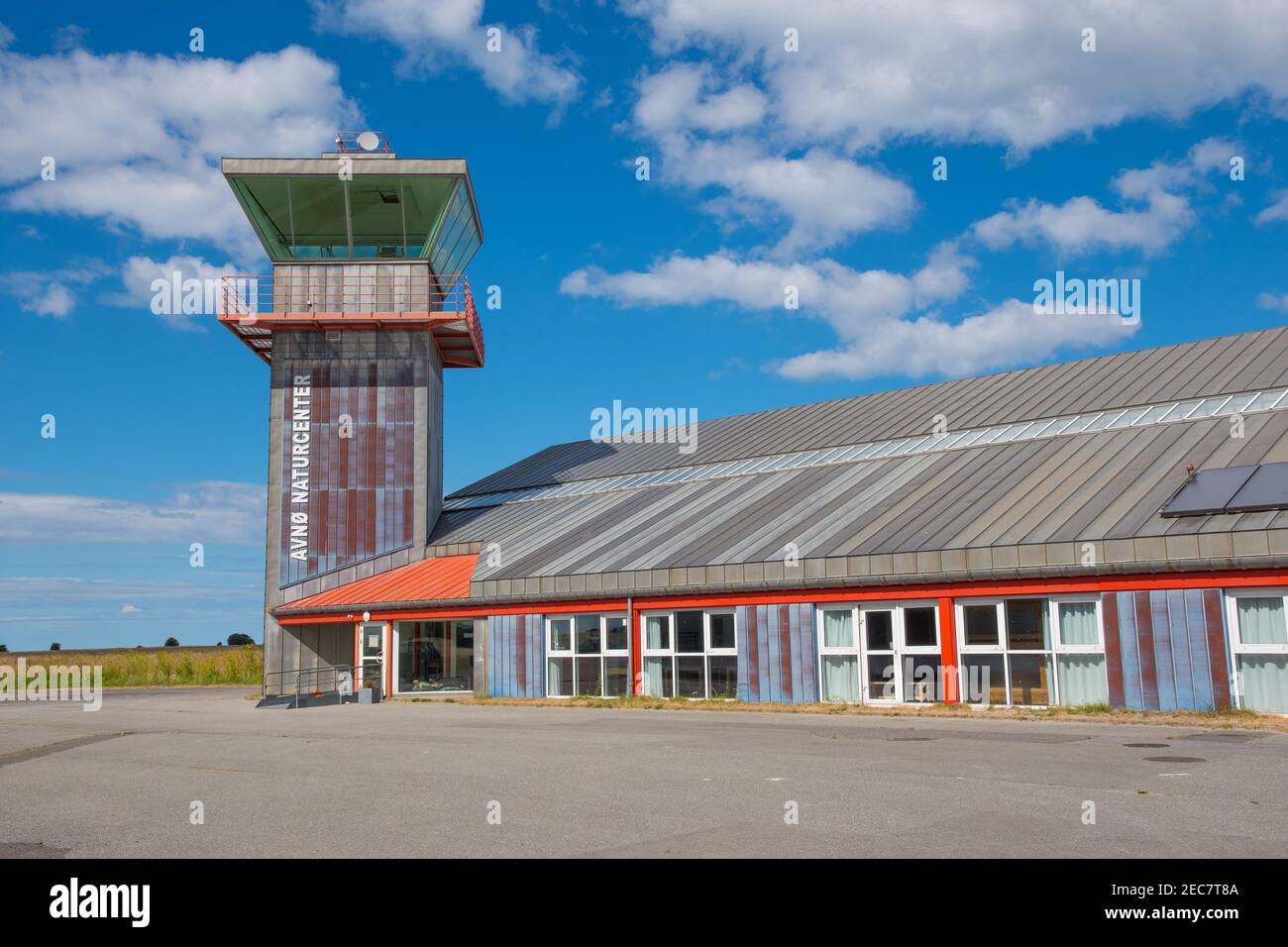 Avno Denmark - July 1. 2018: The control tower and terminal at the now ...