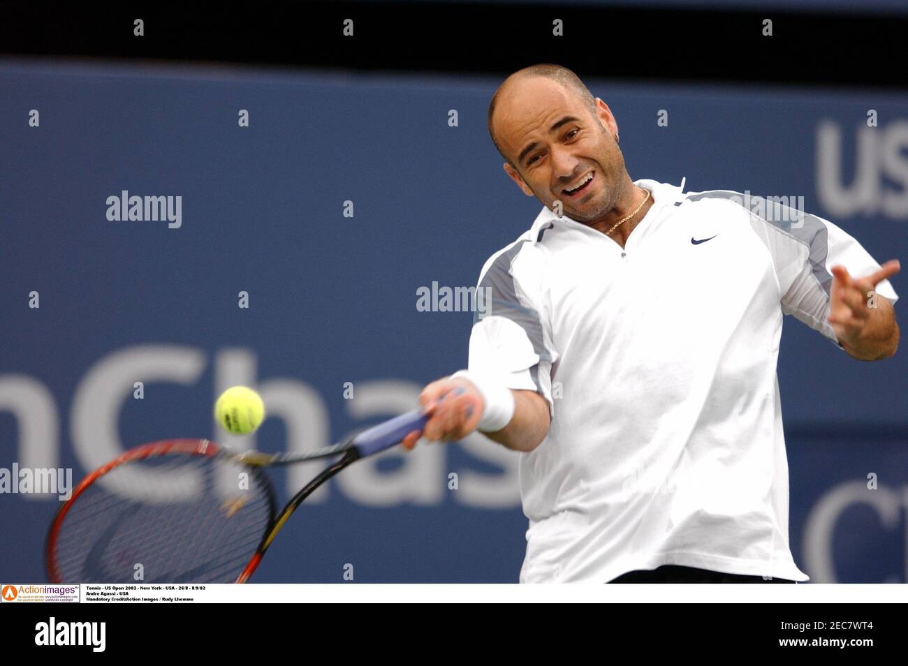 2002 us open agassi hi-res stock photography and images - Alamy