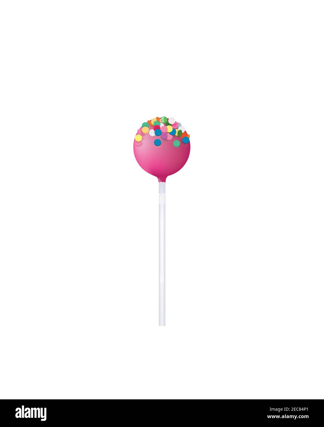 Pink round lollipop. vector illustration Stock Vector Image & Art - Alamy