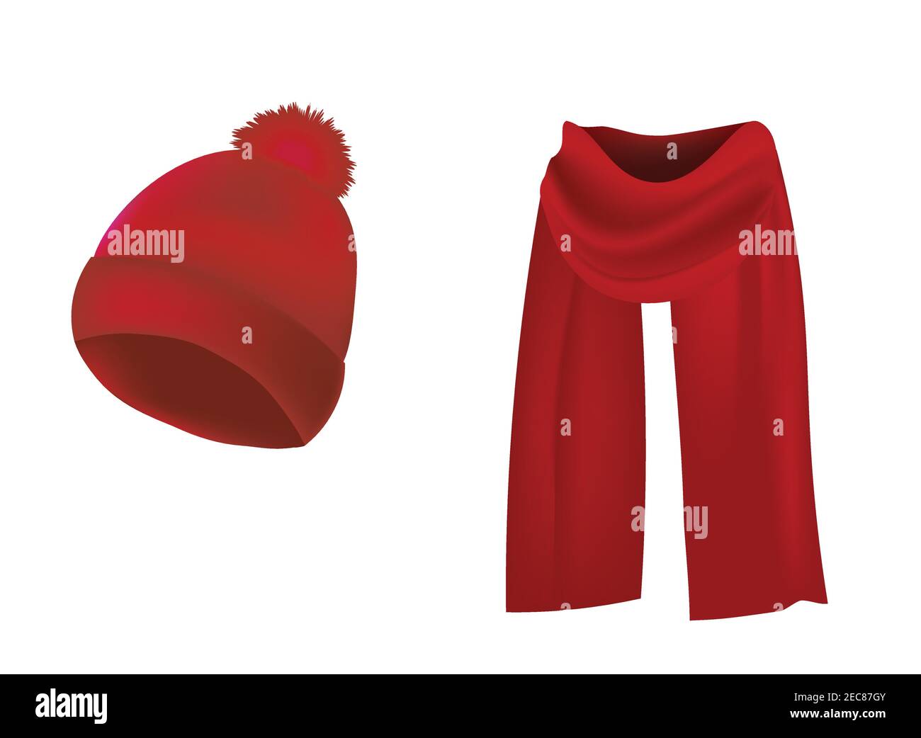 Red knit cap Stock Vector Images - Alamy