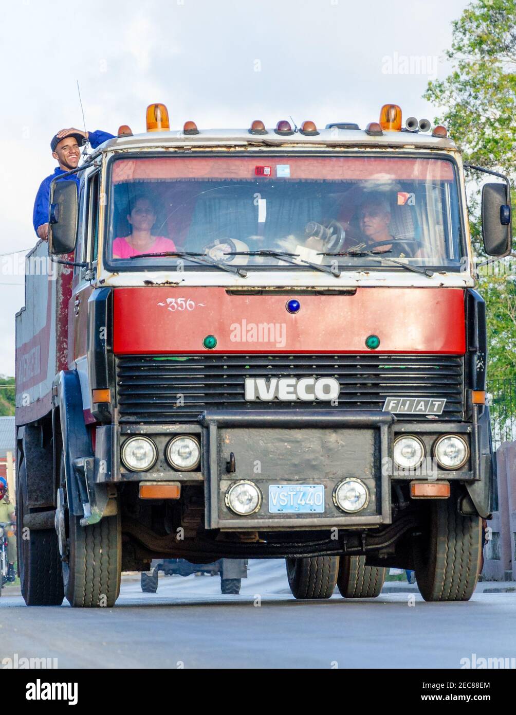 Means of Transport in Cuba: Old Russian Truck, after the Communist ...