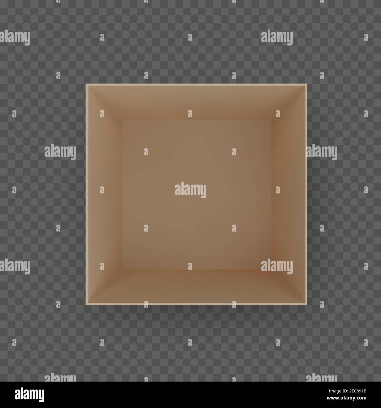 Open cardboard box top view Stock Vector Images - Alamy