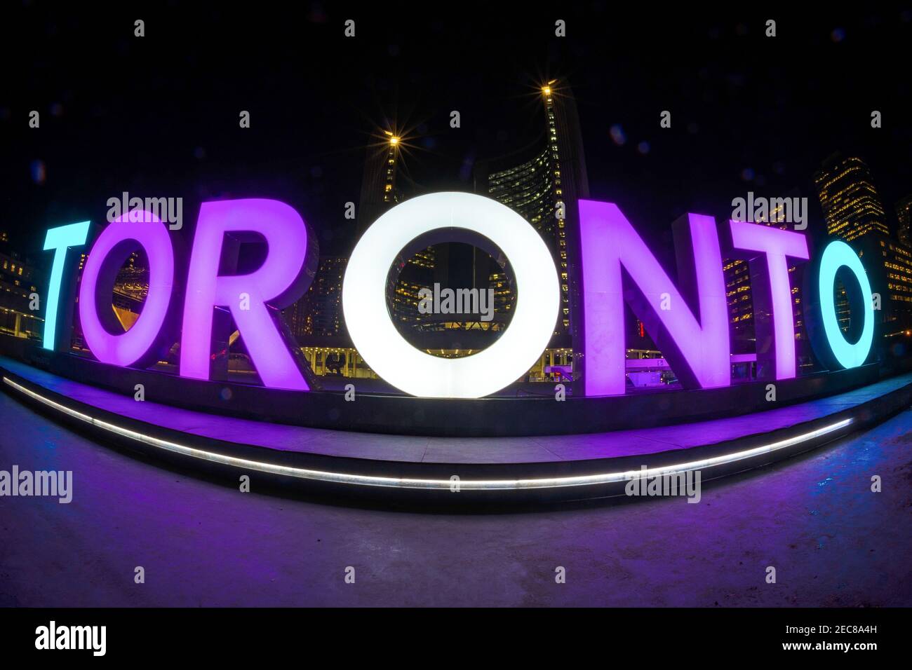 Toronto sign night hi-res stock photography and images - Alamy