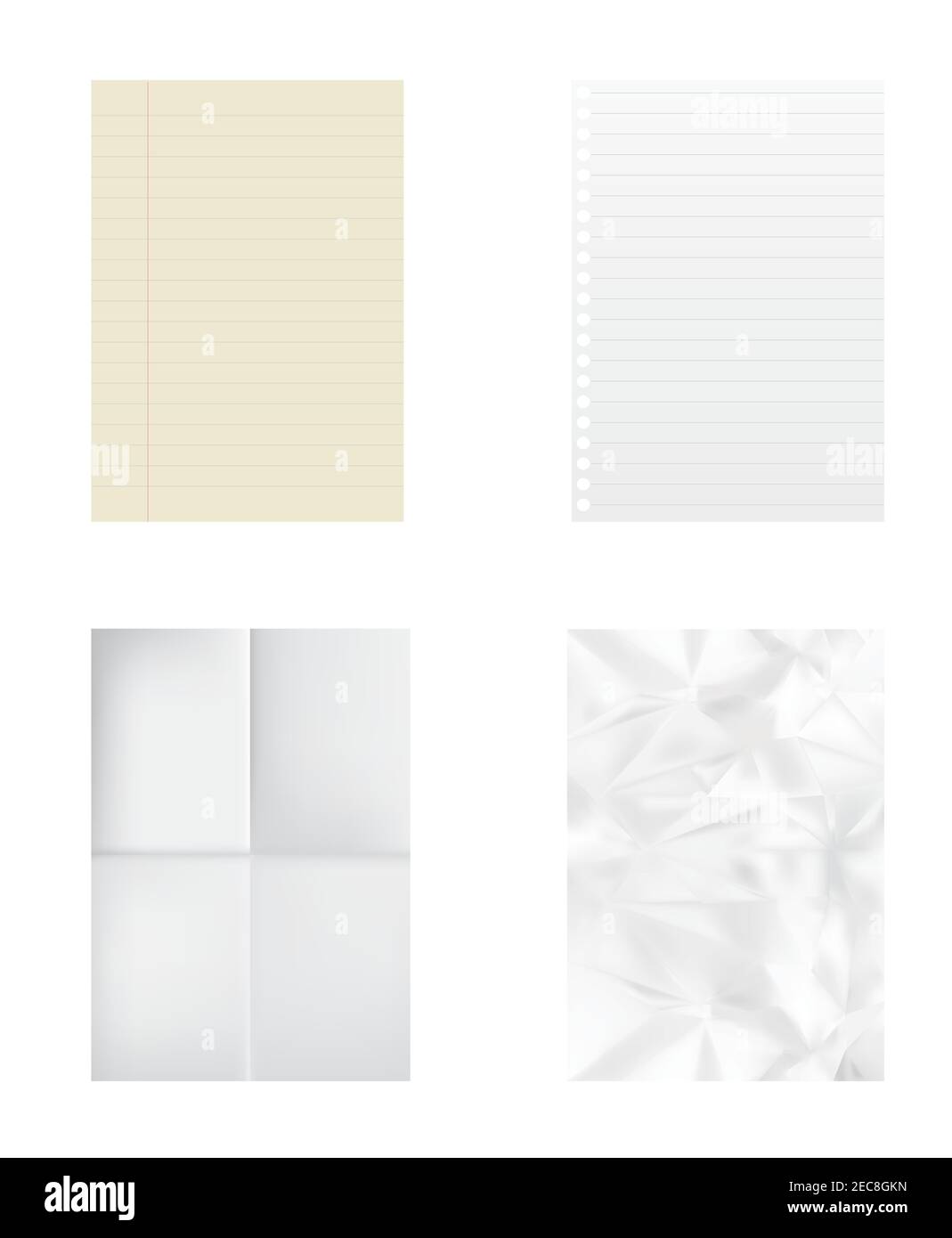 Four papers set. vector illustration Stock Vector Image & Art - Alamy