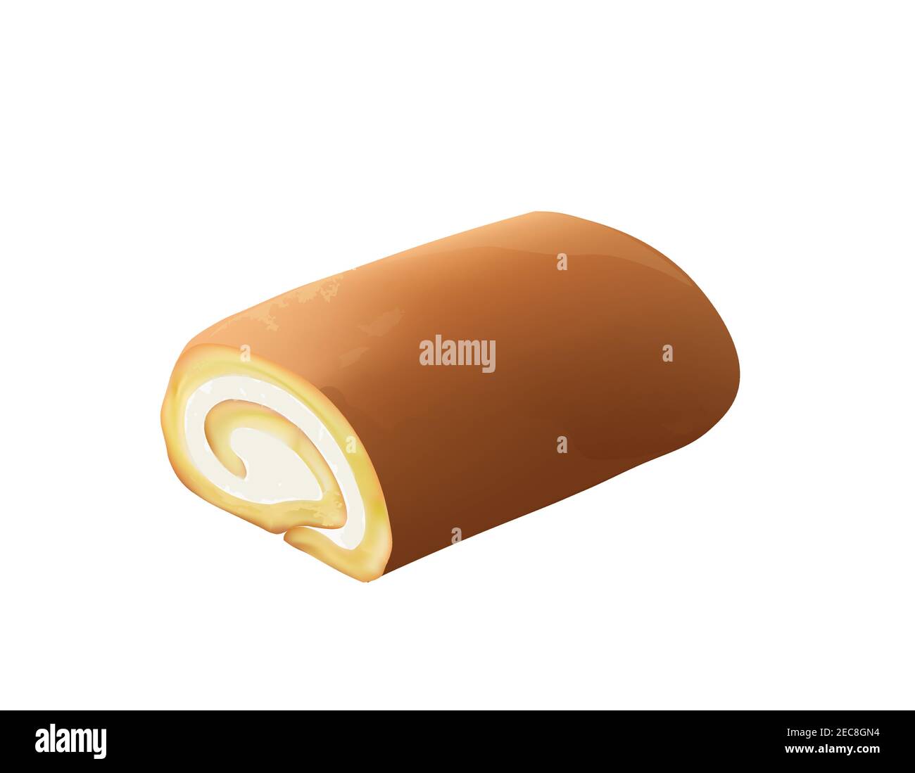 Roll cake slice. vector illustration Stock Vector Image & Art - Alamy