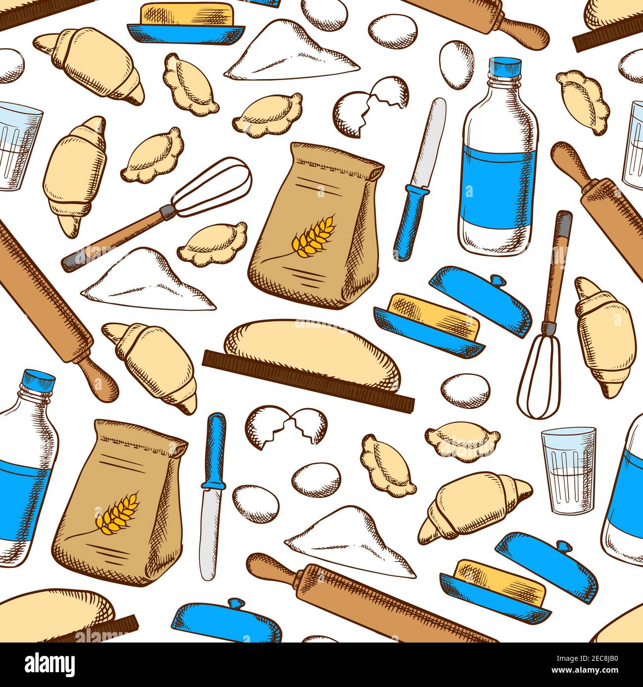 Croissant butter egg on Stock Vector Images - Alamy