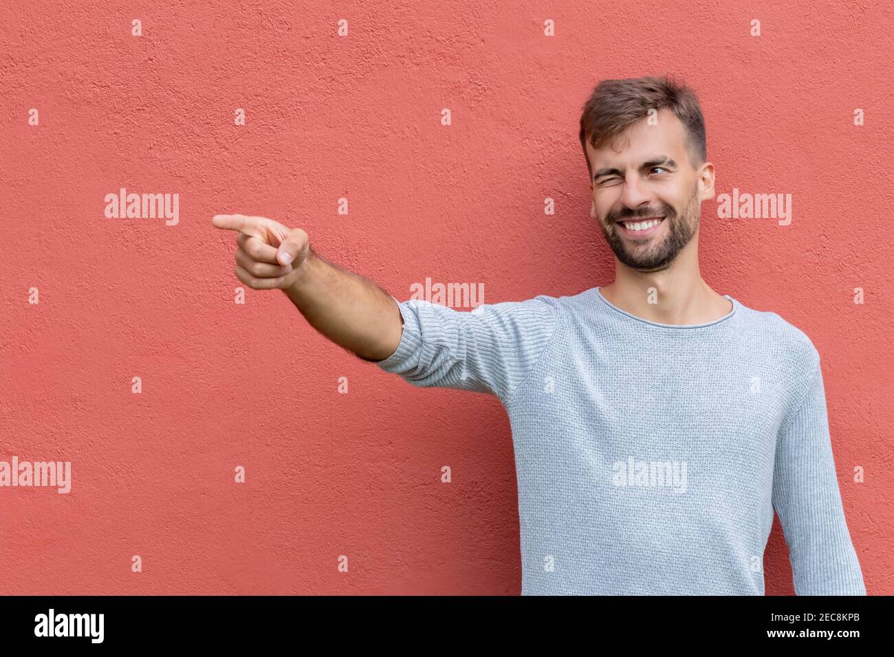 People smile finger sign on face hi-res stock photography and images ...