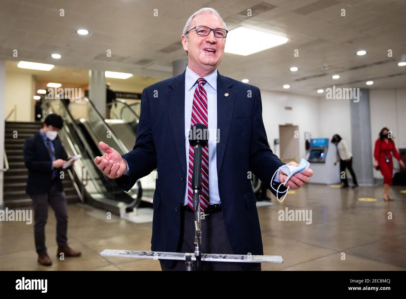 Senator Kevin Cramer, R-ND, speaks to the press on Capitol Hill in ...