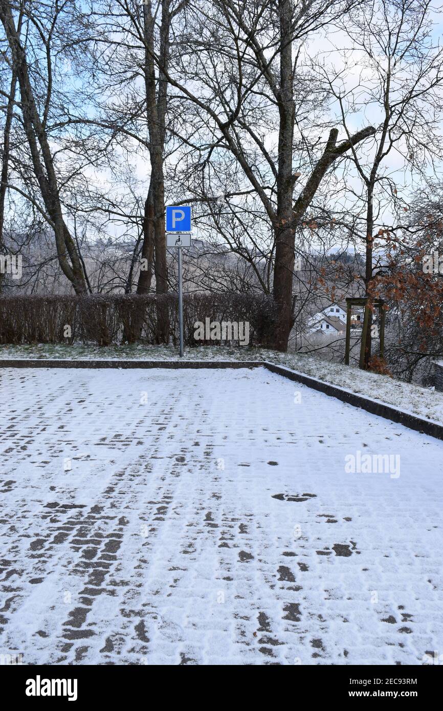 parking lot in snow Stock Photo - Alamy