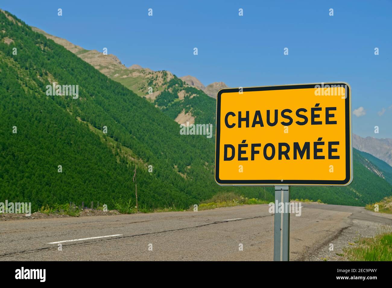 Deformed warning sign hi-res stock photography and images - Alamy