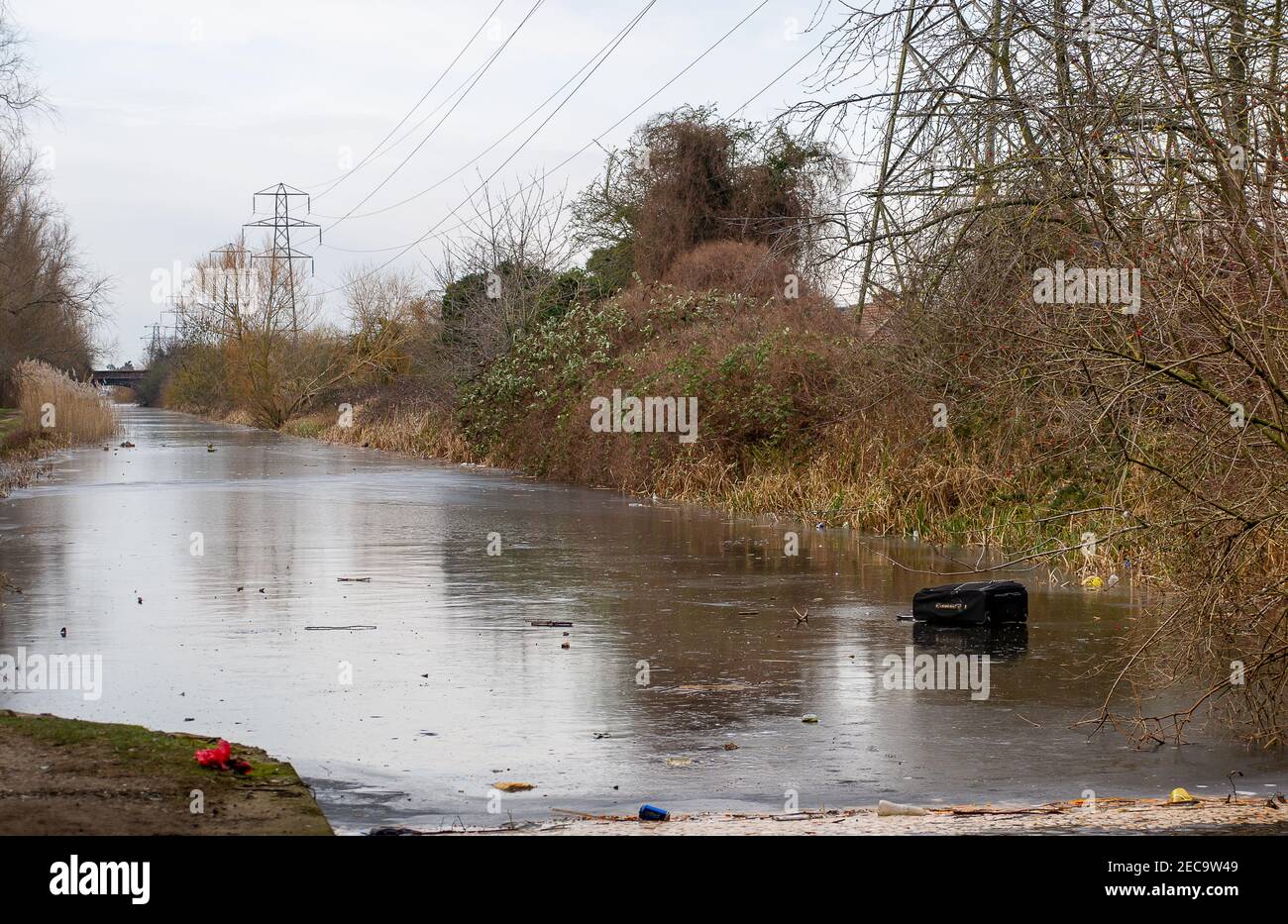 Slough, Berkshire, UK. 13th February, 2021. Following freezing ...