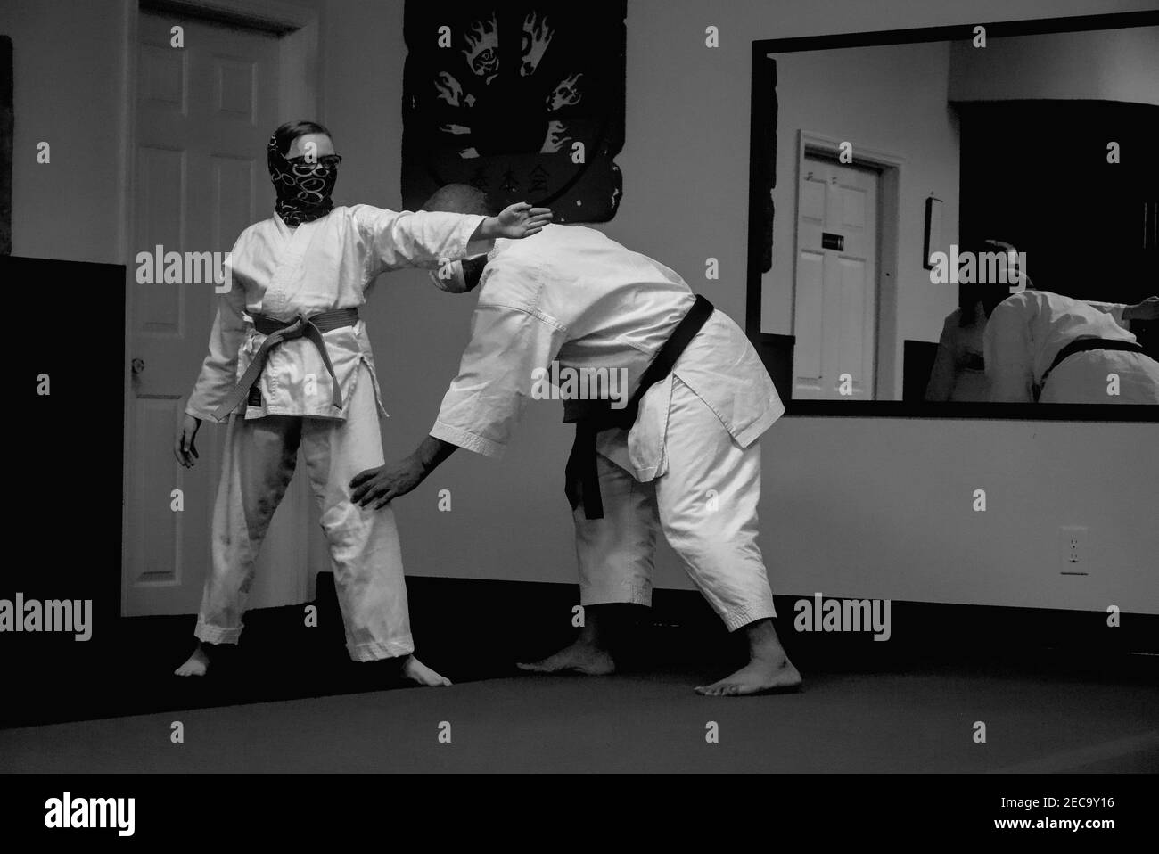 This action photo is of my son and his classmates in a Karate class ...