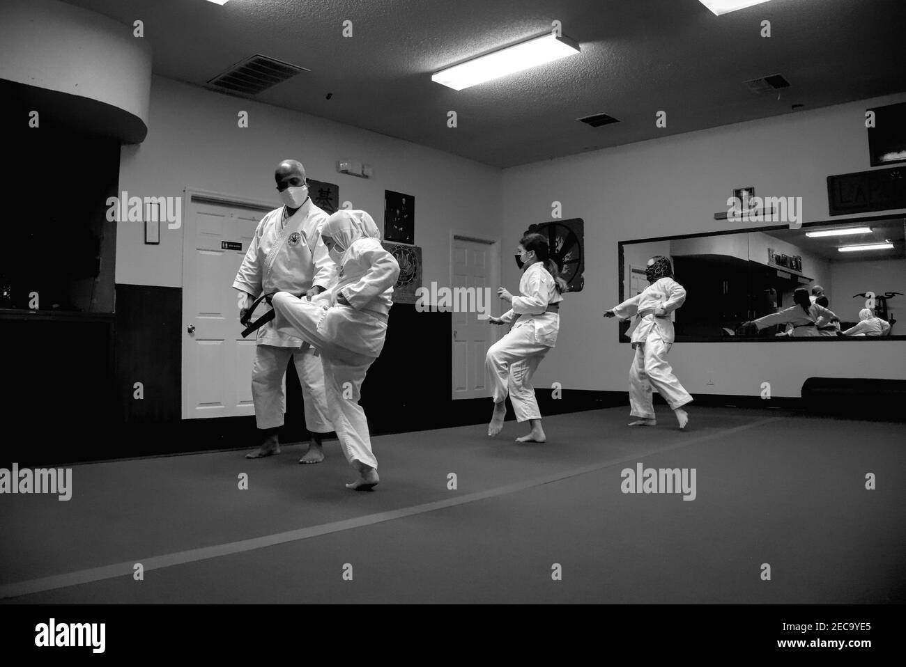This action photo is of my son and his classmates in a Karate class ...