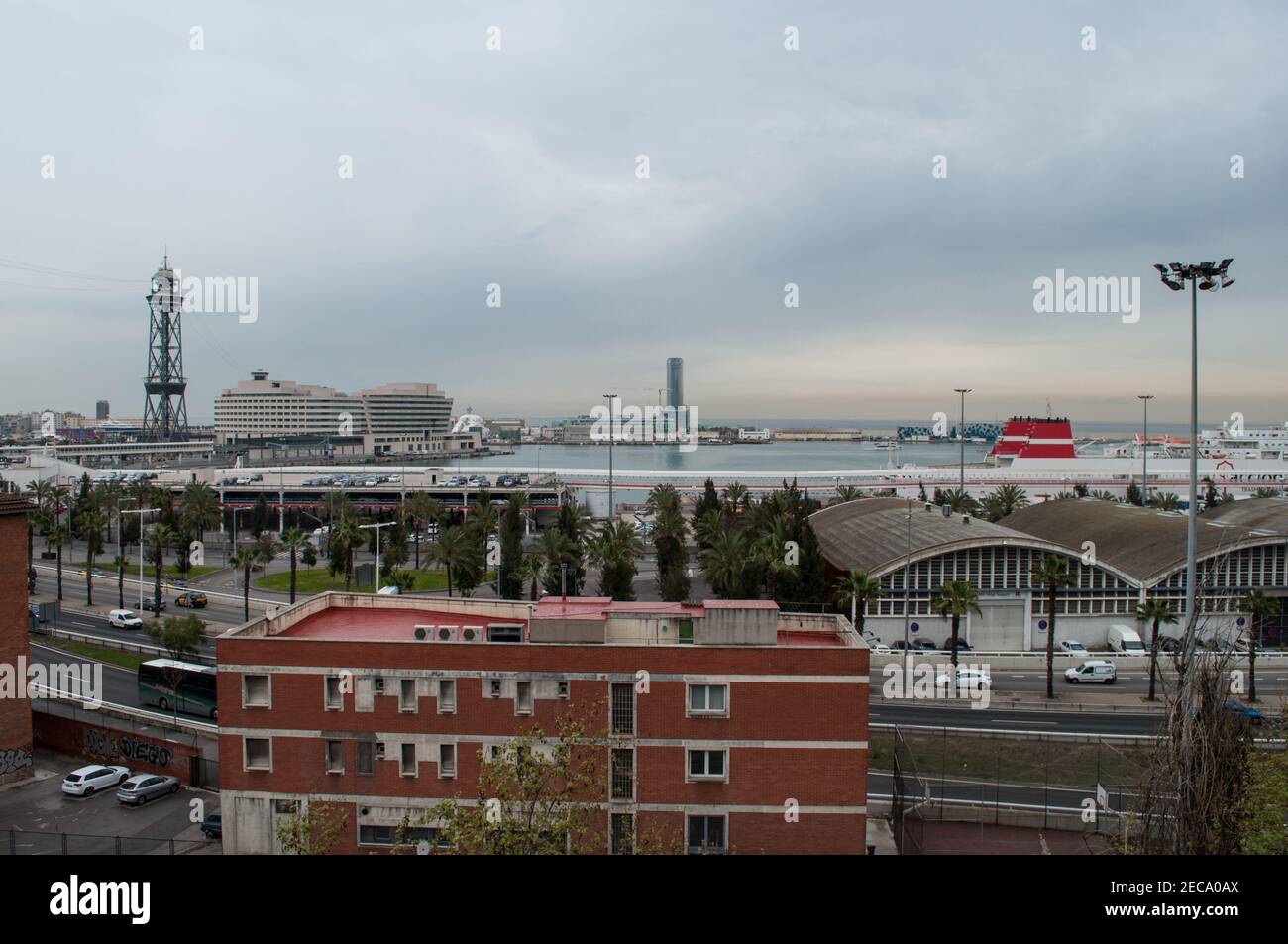 harbor area in Barcelona Spain Stock Photo - Alamy