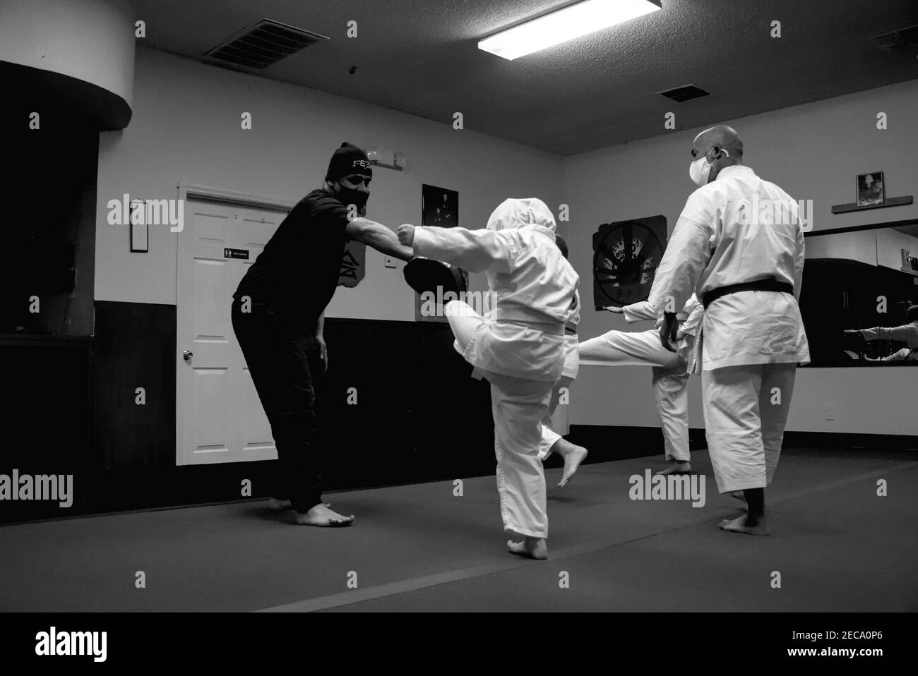 This action photo is of my son and his classmates in a Karate class ...